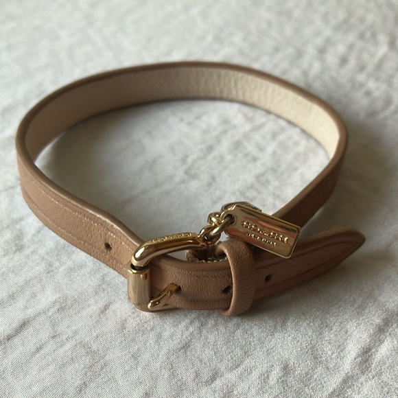 Coach | Jewelry | Coach Thin Tan Leather Bracelet Length Coach Charm ...